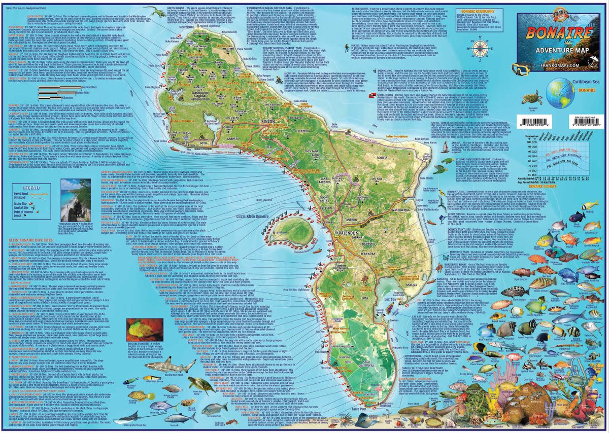 Bonaire Wall Map – Franko Maps