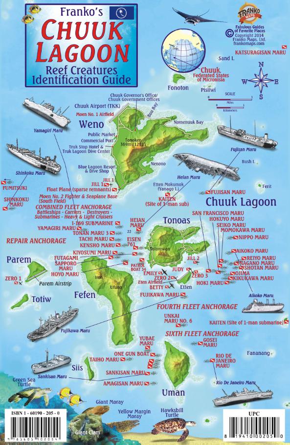 Chuuk (Truk) Lagoon Fish Card – Franko Maps