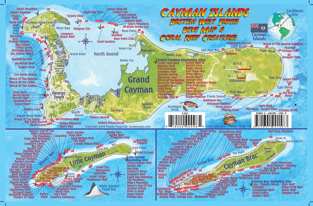 Cayman Islands Fish Card – Franko Maps