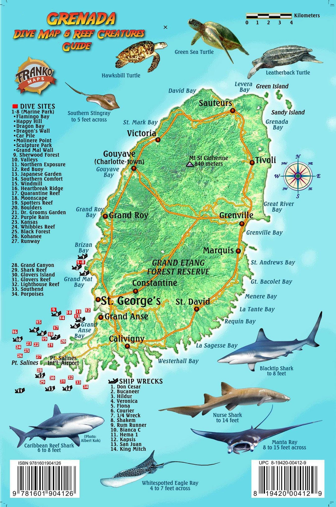 Grenada Fish Card – Franko Maps