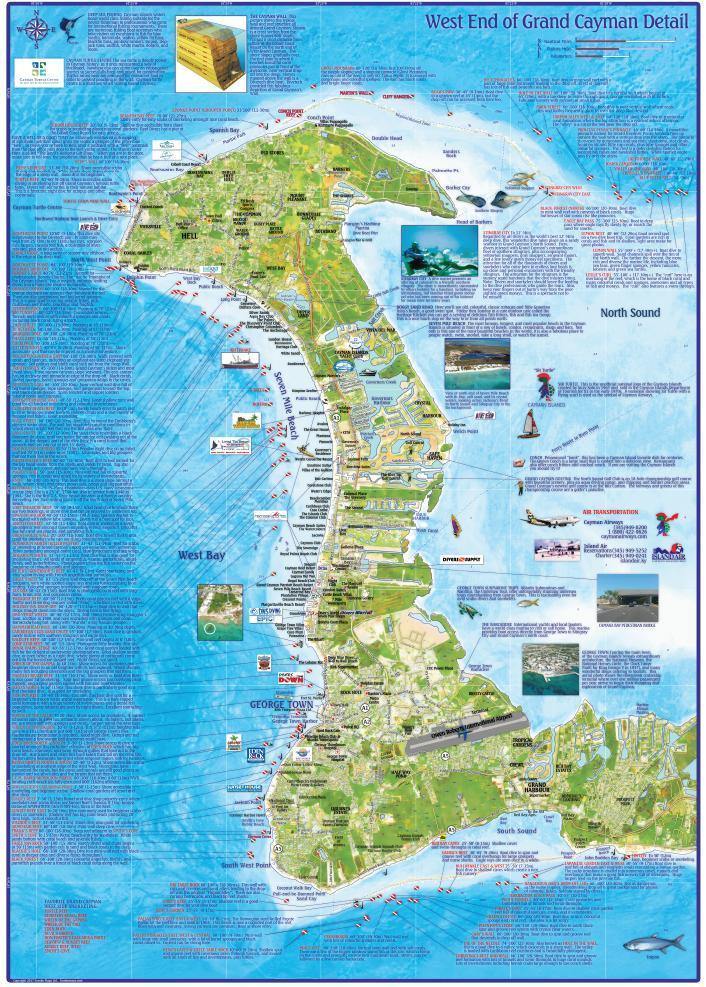 Cayman Islands Dive Map – Franko Maps