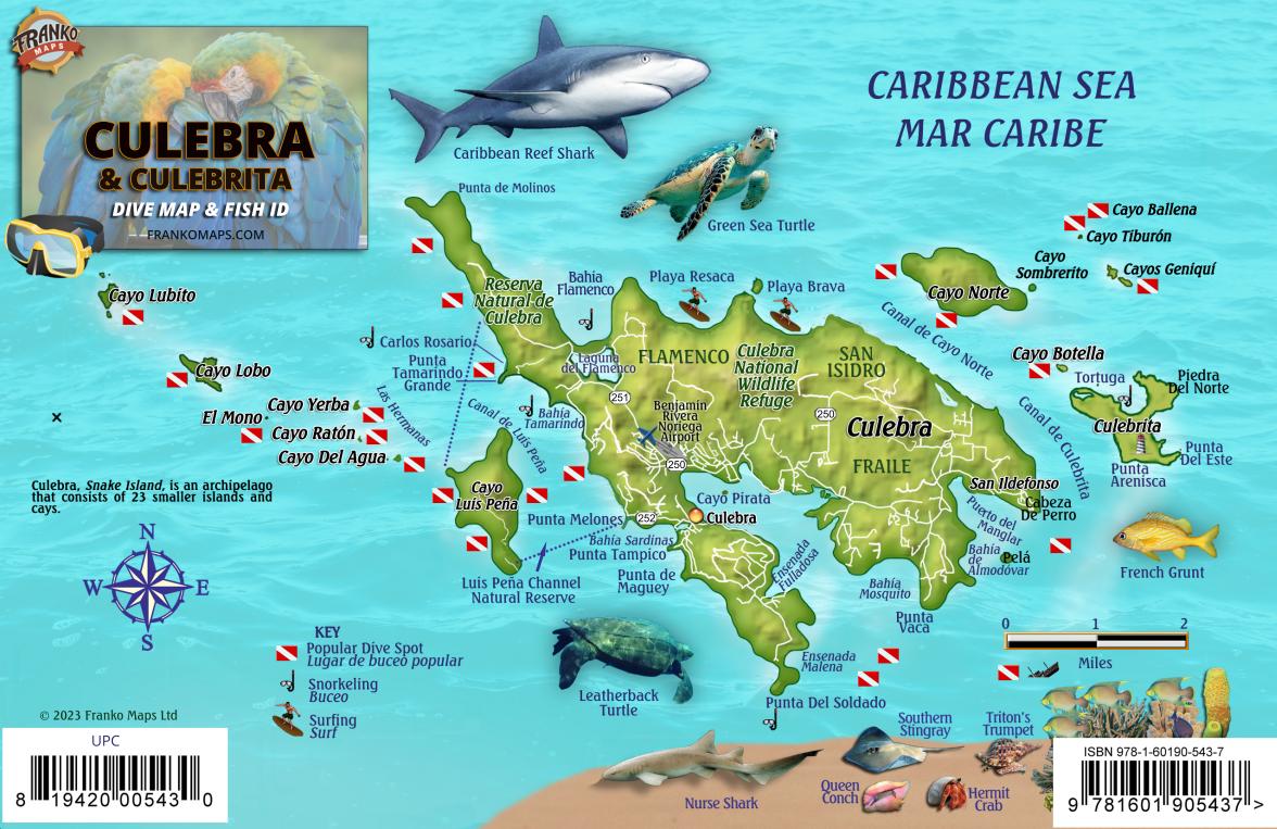 Culebra, Puerto Rico, Fish Card – Franko Maps